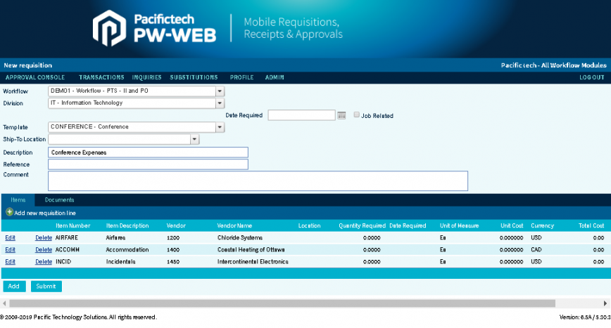 Web Requisitioning & Approvals | Sage 300 | requisitions | approvals | web browser | non ...